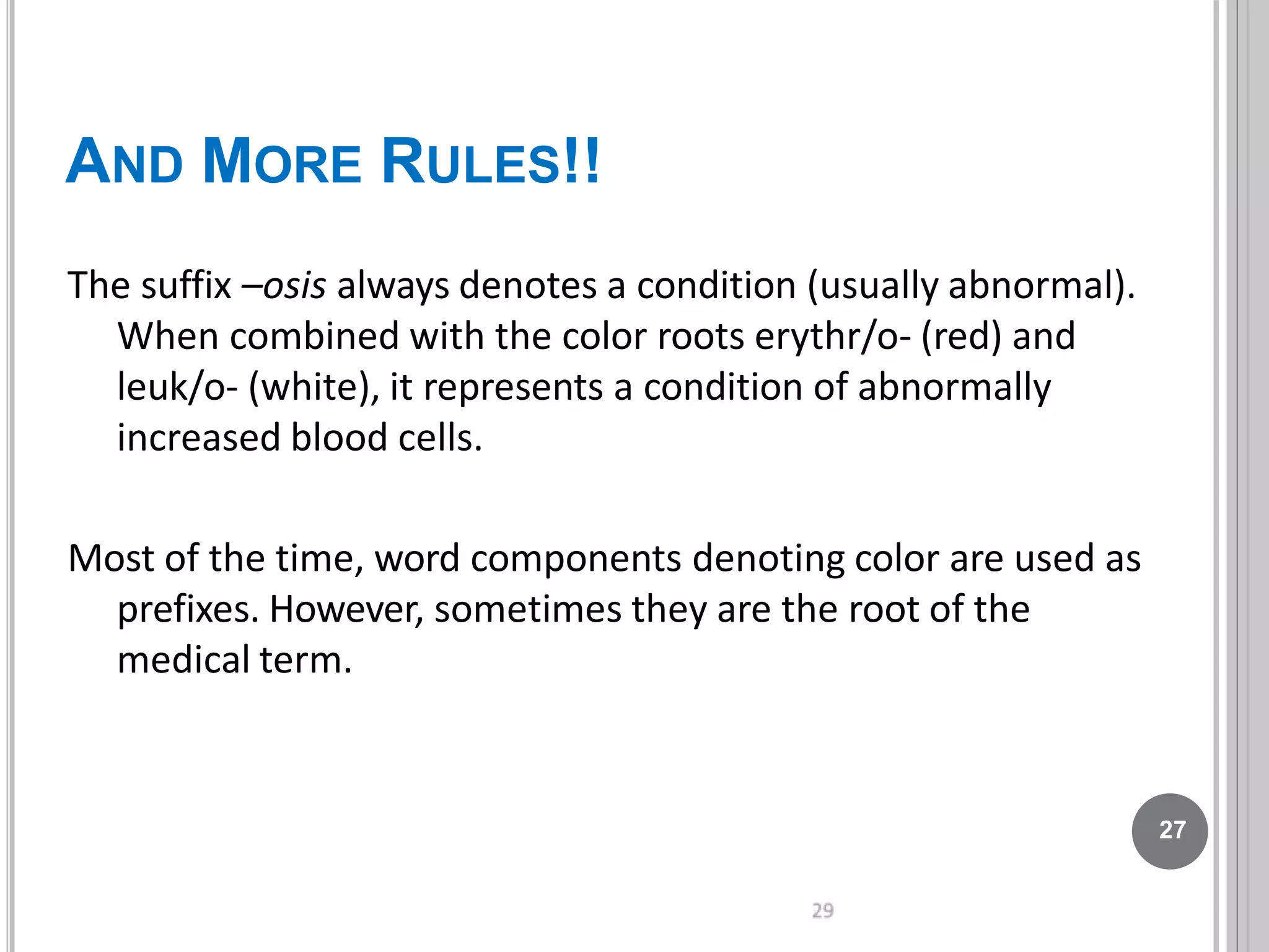 introduction to medical terminology pptx | PPTX