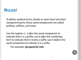 introduction to medical terminology pptx | PPTX