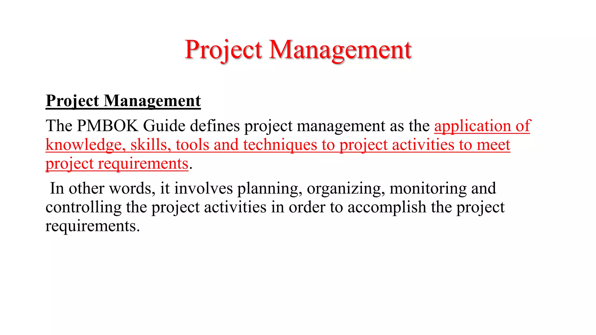 Introduction to Project Management | PPTX | Developmental Sites | Real ...