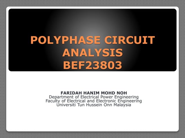 Chapter 1 - Polyphase Circuit Analysis.pptx | Computer Networking ...
