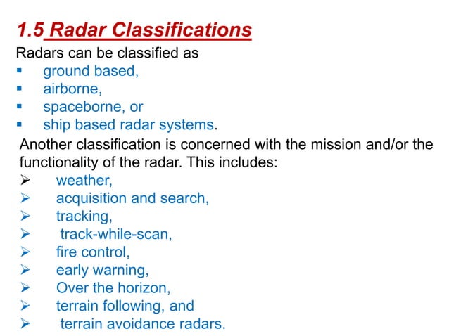 chapter 1radar introduction .pptx | Physics | Science