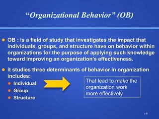organizational behavior | PPTX