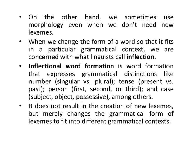chapter 1.What is Morphology? (Morphology (Linguistics) | PPTX ...