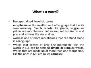 chapter 1.What is Morphology? (Morphology (Linguistics) | PPTX