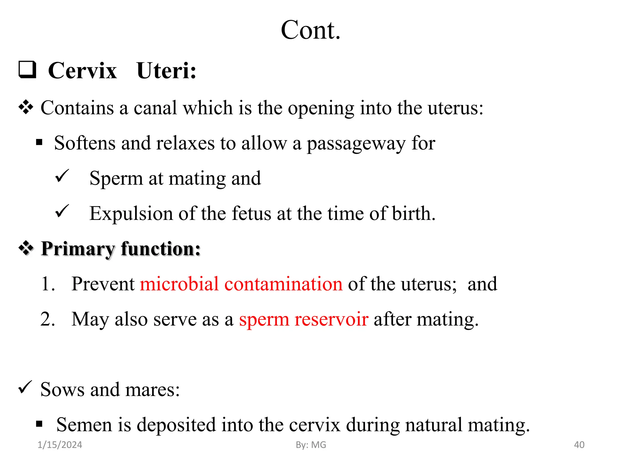 introduction to reproductive physiology of farm animals | PPTX