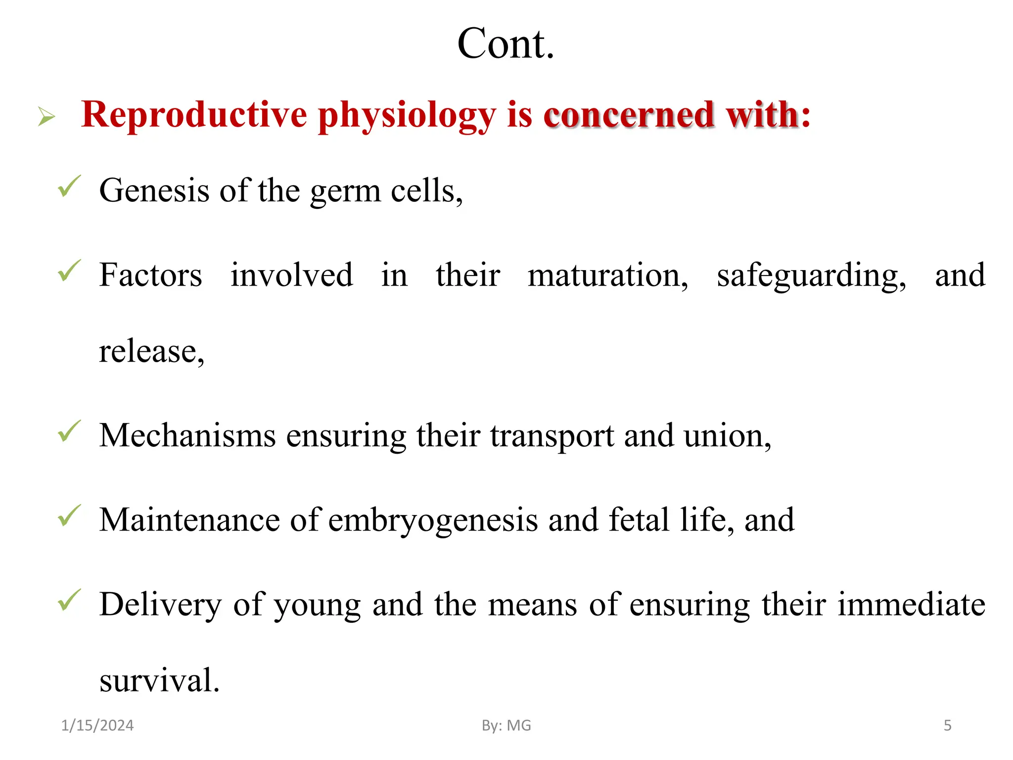 introduction to reproductive physiology of farm animals | PPTX