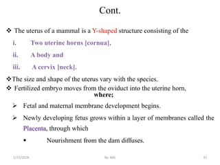 introduction to reproductive physiology of farm animals | PPTX