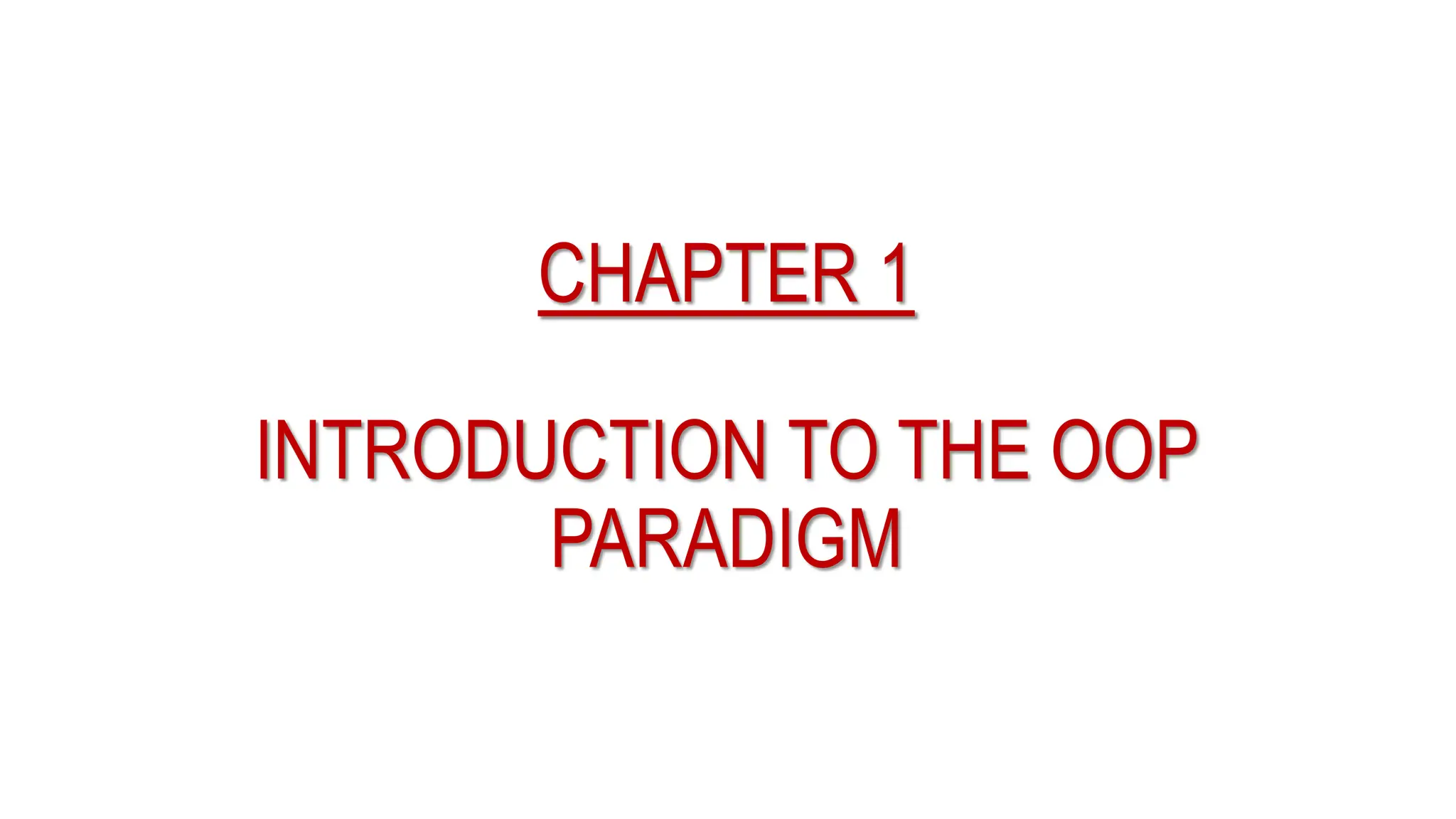 Introduction Of Object Oriented Programming Ppt