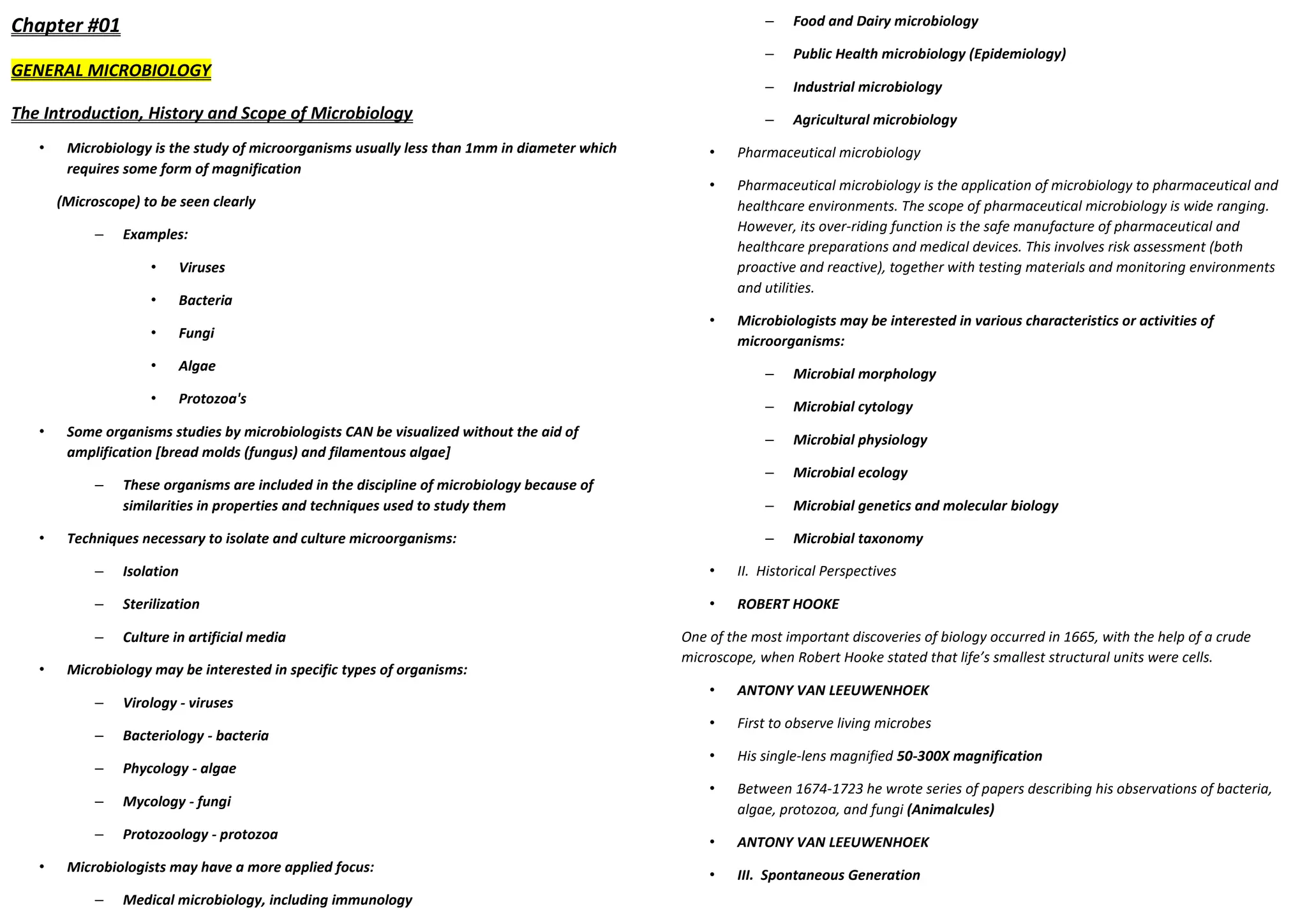 CHAPTER 1.docx Microbiology for 2nd year pharm d | PPT