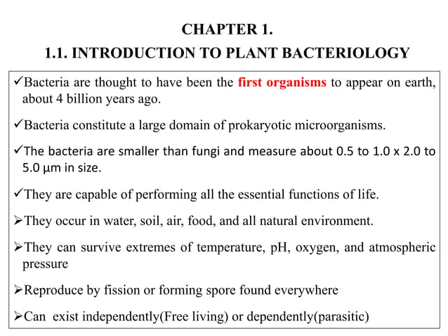 Chapter 1. BACTERIOLOGY.pptx | Gardening | Home & Garden