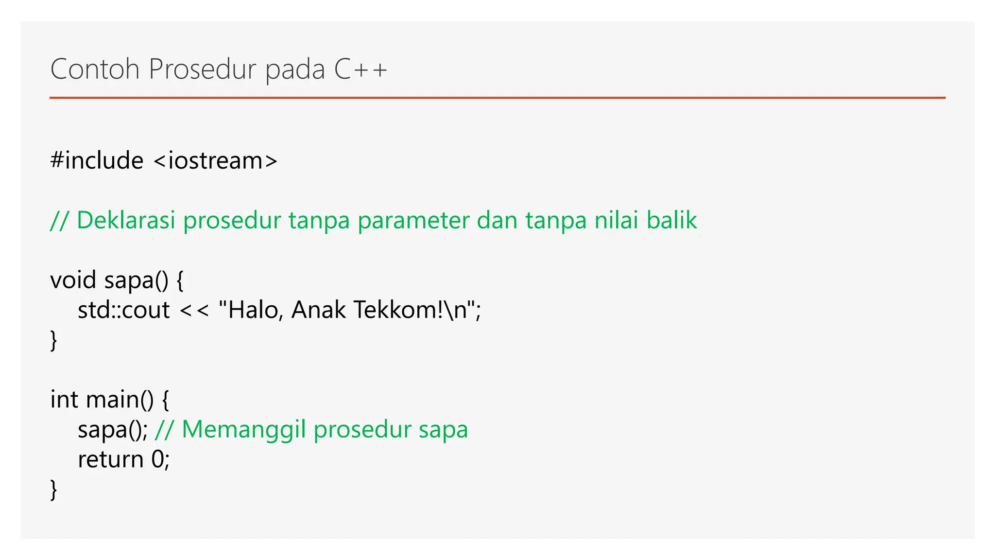 Penggunaan prosedur dan fungsi pada pemrograman c++ | PDF