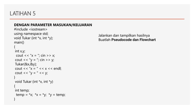 Penggunaan prosedur dan fungsi pada pemrograman c++ | PDF
