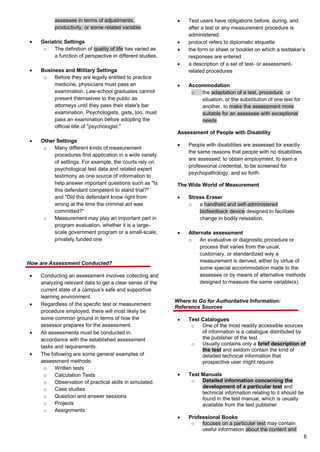 CHAPTER 1 - PSYCHOLOGICAL ASSESSMENT COHEN BOOK | DOCX