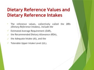 Chapter 1.1. Dietary Reverence Values... | PPTX