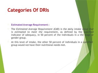 Chapter 1.1. Dietary Reverence Values... | PPTX