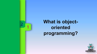 CHAPTER 1 OBJECT ORIENTED NOTES SLIDE PRESENTATION | PPT