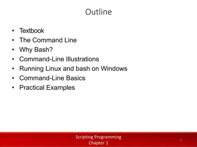 Chapter 1: Introduction to Command Line | PPT