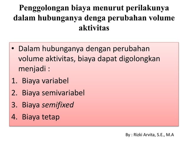 chapter 1 AKUNTANSI BIAYA DAN PENGERTIAN BIAYA | PPTX