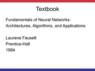 chapter one introduction to nueral networks | PPT