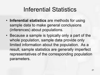 variance sample and population as introduction to statistics | PPT