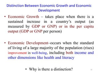 Development Economics definition and concepts: Chapter 1 | PPTX