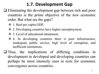 Development Economics definition and concepts: Chapter 1 | PPTX