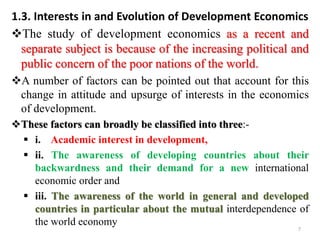Development Economics definition and concepts: Chapter 1 | PPTX