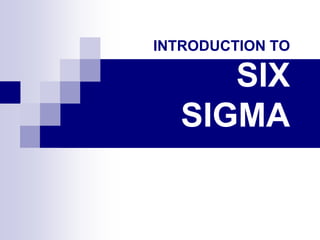 Introduction to Six Sigma , Chapter 1 to | PPT