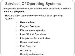 Overview Of Operating System and its Basics | PPTX