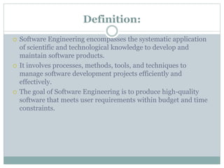 Chapter 1.pptxs Introduction to software Engineering | PPTX