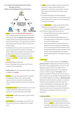 Chapter 1- Science technology and society | DOCX