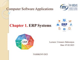 Computer softwere aplications ERP Systems. ERP.pptx