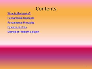 chapter 1.ppt introduction to static and dynamic | PPT | Physics | Science