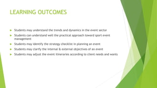 Chapter 1: Event Planning & Development | PPT