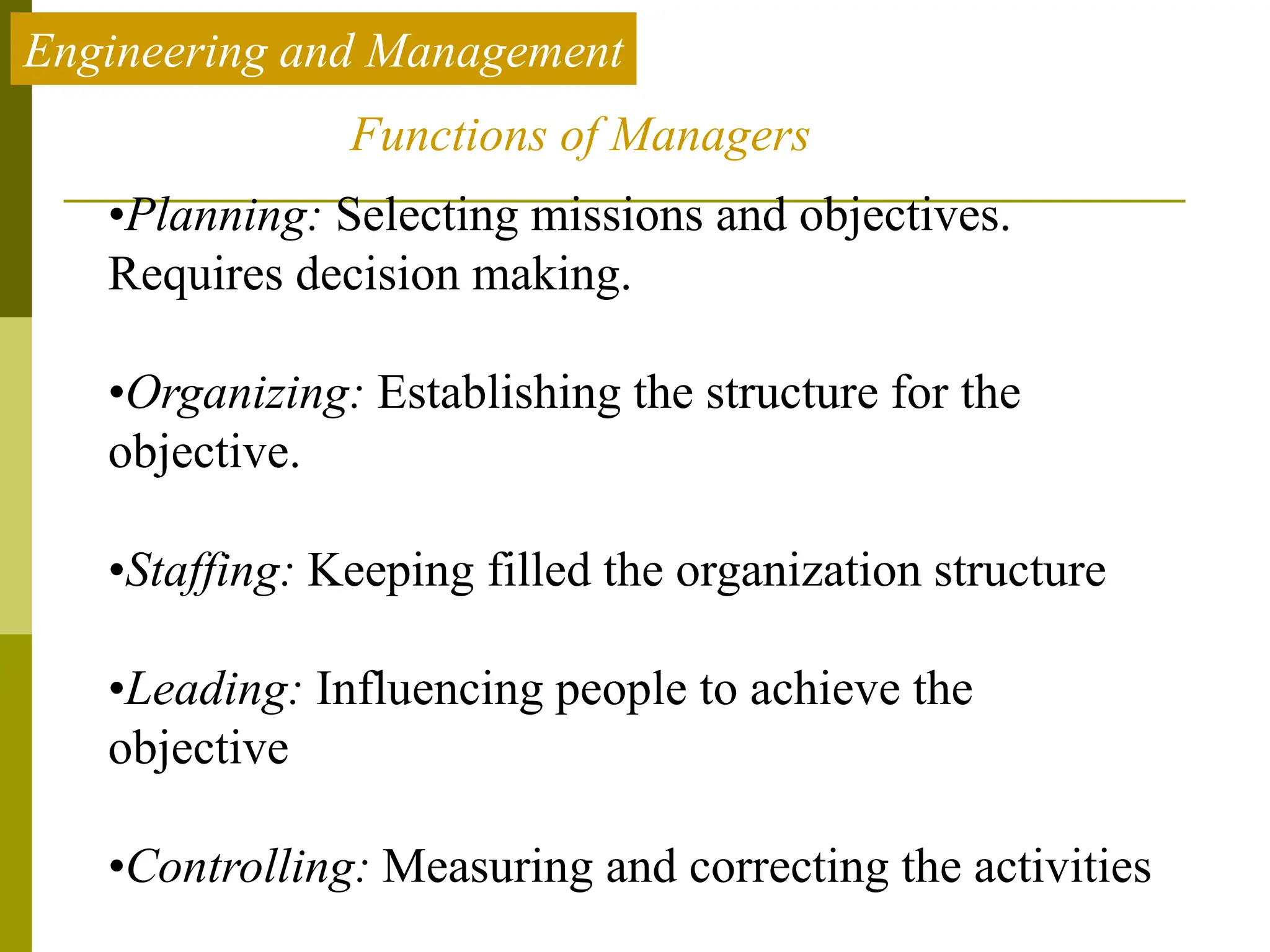 Engineering management and it's importance | PPT | Free Download