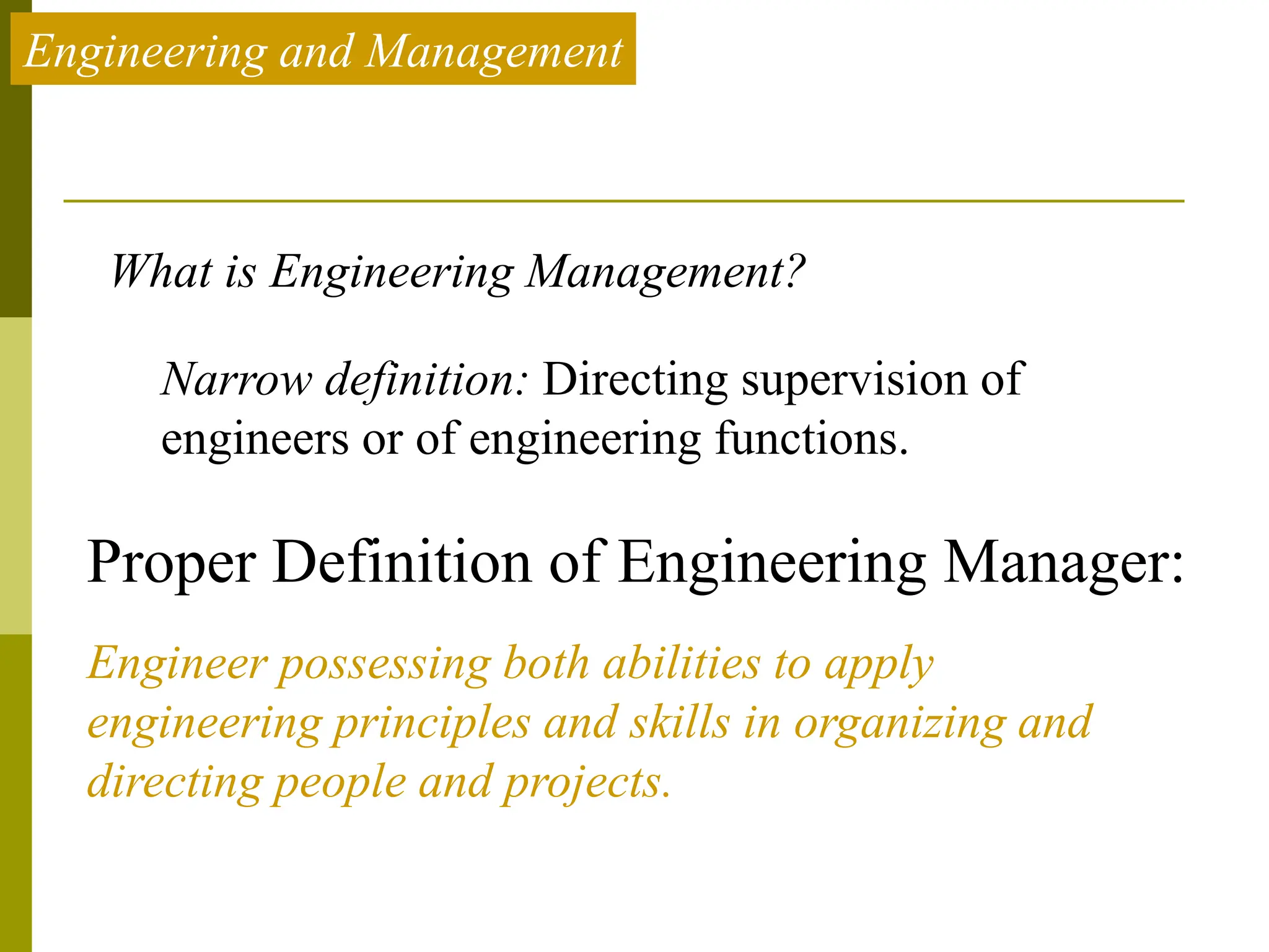 Engineering management and it's importance | PPT | Free Download