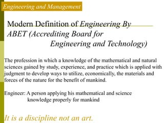Engineering management and it's importance | PPT