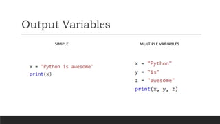 basic python part 1_powerpoint slideshare | PPTX