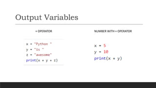 basic python part 1_powerpoint slideshare | PPTX