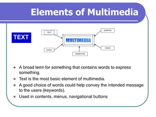 Chapter 1.pptx multimedia and its uses in | PPT