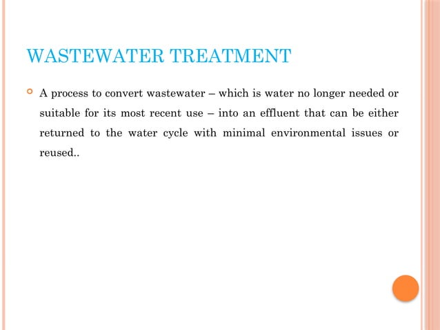 Industrial Wastewater Treatment Basics PPT | PPTX