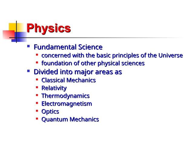 Chapter 1 introduction of physic for student | PPT