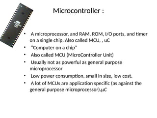 CHAPTER1.pptx ON 8051 MICROCONTROLLER INTRODUCTION CHAPTER | PPTX