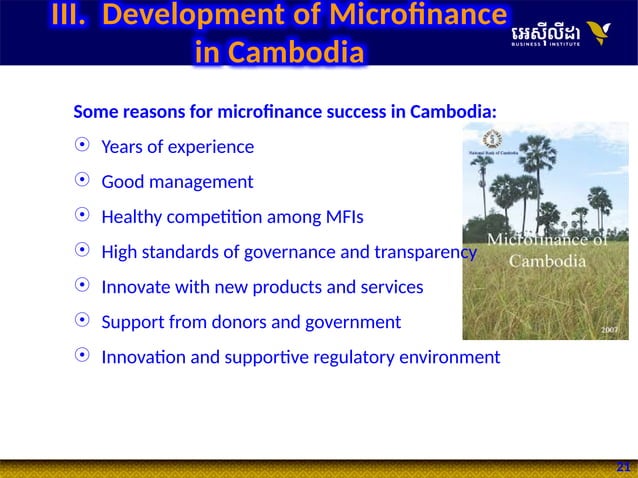 Introduction to microfinance is the reason why NGOs transform to ...