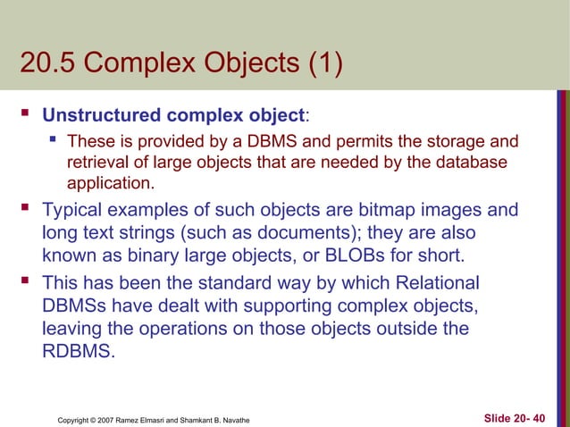 Chapter1ppt Concept Of Object Oriented Database Ppt
