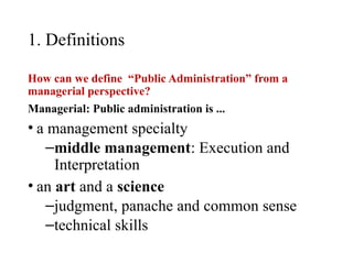 chapter1. introduction to public adminstration | PPTX