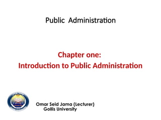 chapter1. introduction to public adminstration | PPTX