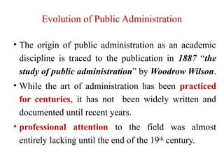 chapter1. introduction to public adminstration | PPTX