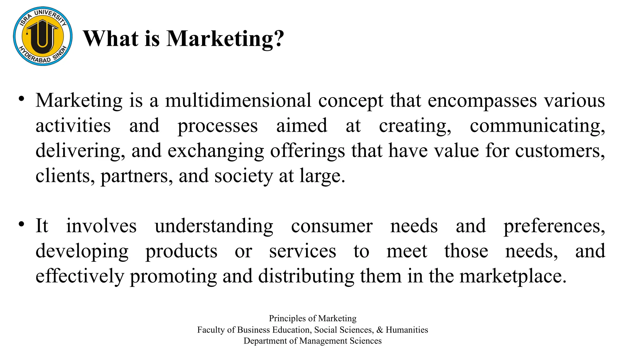 Chapter #1.pptx introduction to marketing | PPT