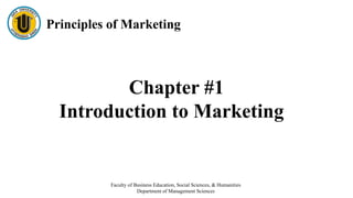 Chapter #1.pptx introduction to marketing | PPT